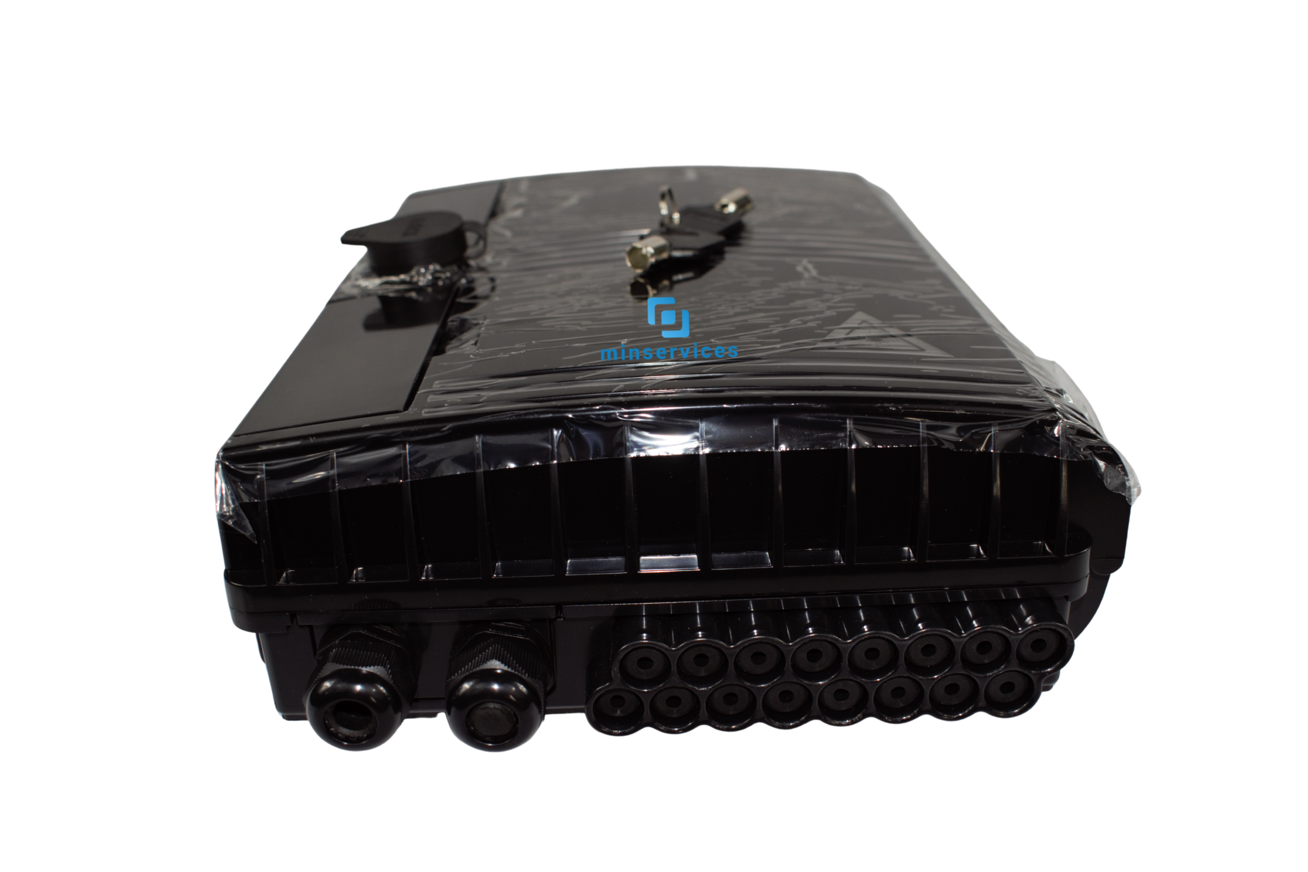 CAJA DE DERIVACION NAP 2X16 SALIDAS SC/APC, NEGRO – Minservices