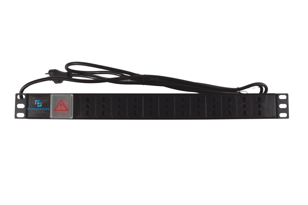PDU HORIZONTAL 12 MÓDULOS 10A 1U RACKEABLE – Minservices