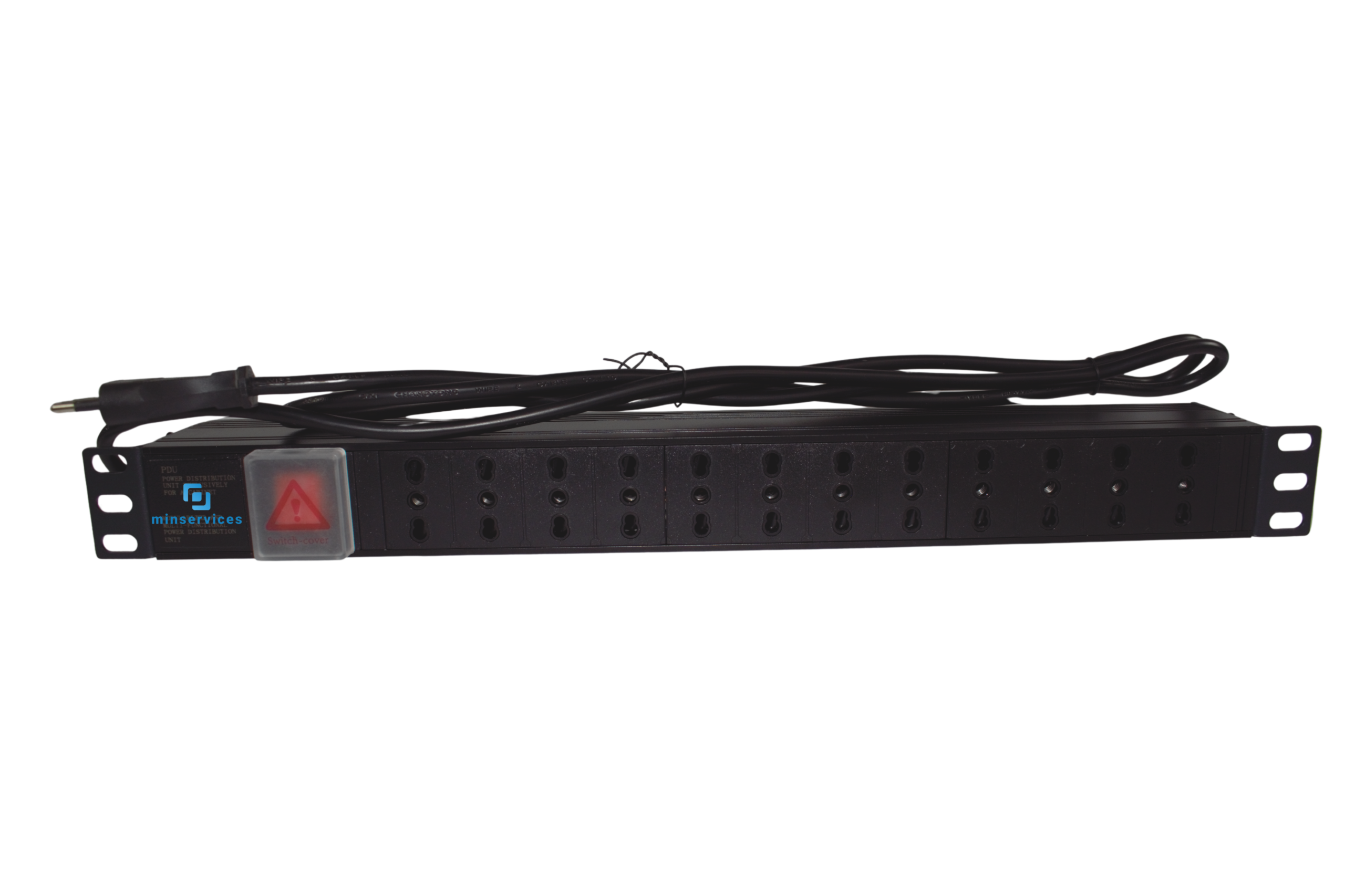 PDU HORIZONTAL 12 MÓDULOS 10A 1U RACKEABLE – Minservices