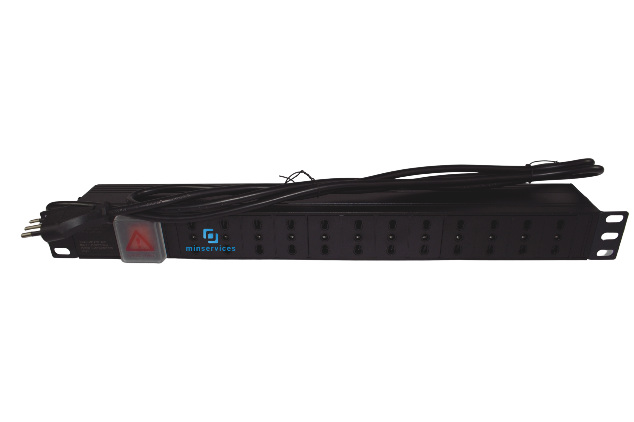 PDU HORIZONTAL 12 MÓDULOS 10A 1U RACKEABLE – Minservices